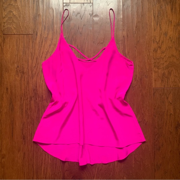 Rory Beca | Tops | Rory Beca 0 Silk Pink X Detail Blouse Size Sm | Poshmark